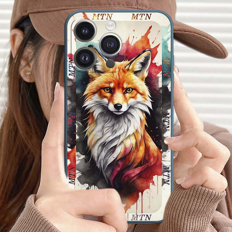 Yellow Fox Pattern Tpu Soft Silicone Matte Protective Phone - Temu ...
