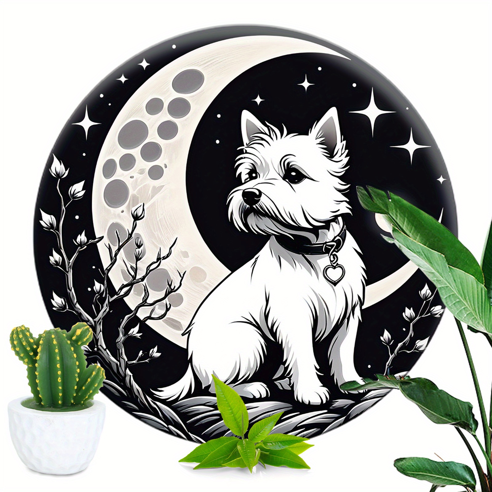 Round Aluminum Retro West Highland Dog Aluminum Sign Cute - Temu Australia
