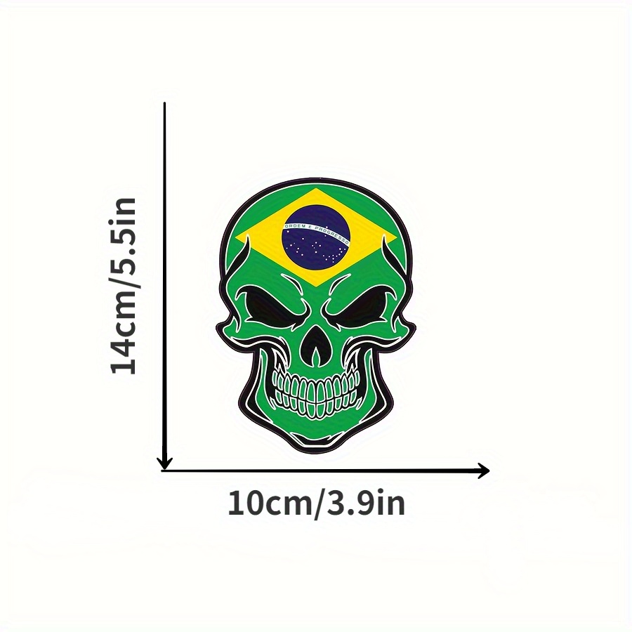 Skull Vinyl Decal Brazil Bumper Sticker - Temu Australia