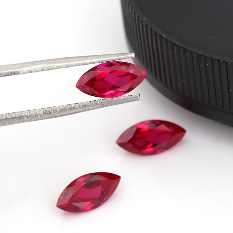 Blood Red Artificial Gemstones Jewelry Accessories - Temu Canada