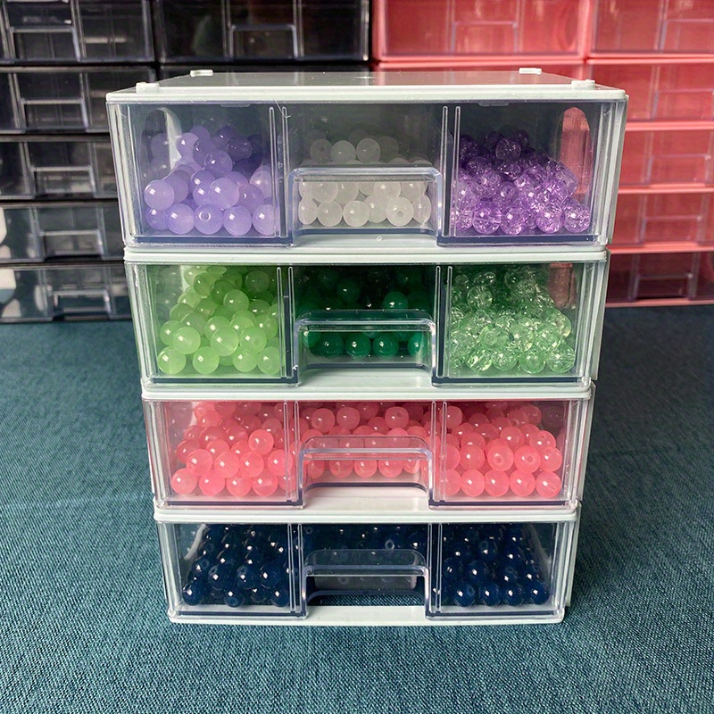 10pcs Stacking Storage Box Container For Beaded Rice Beads Plastic ...