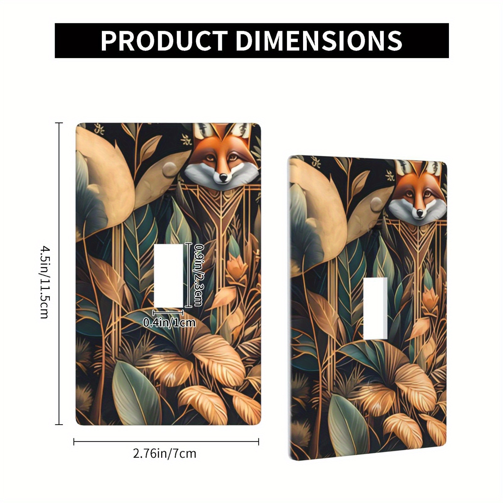 fox light switch cover decorative wall plate 1gang double - Temu Australia