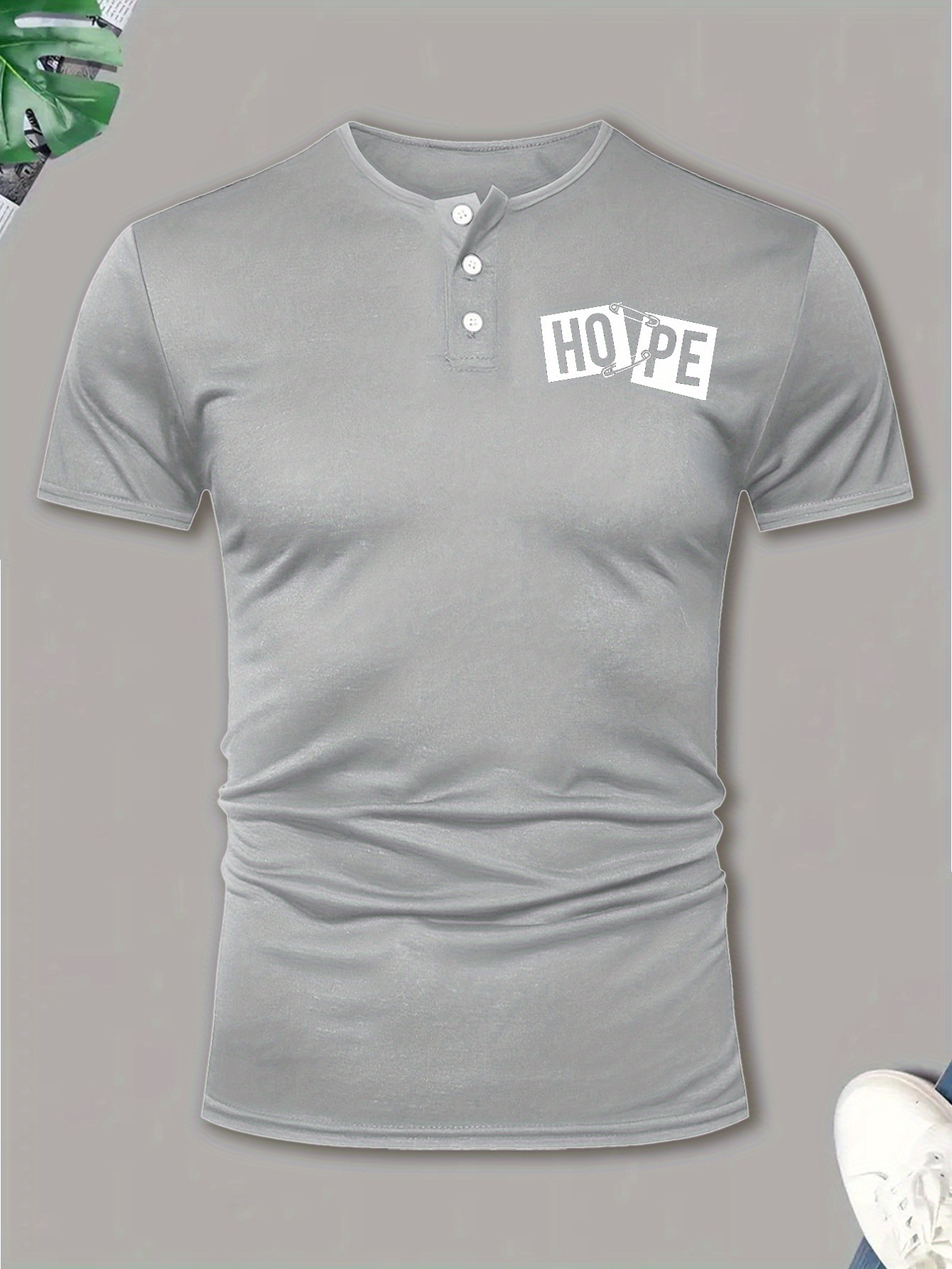 Plus Size Mens Graphic Print Henley Shirt Casual Temu Australia