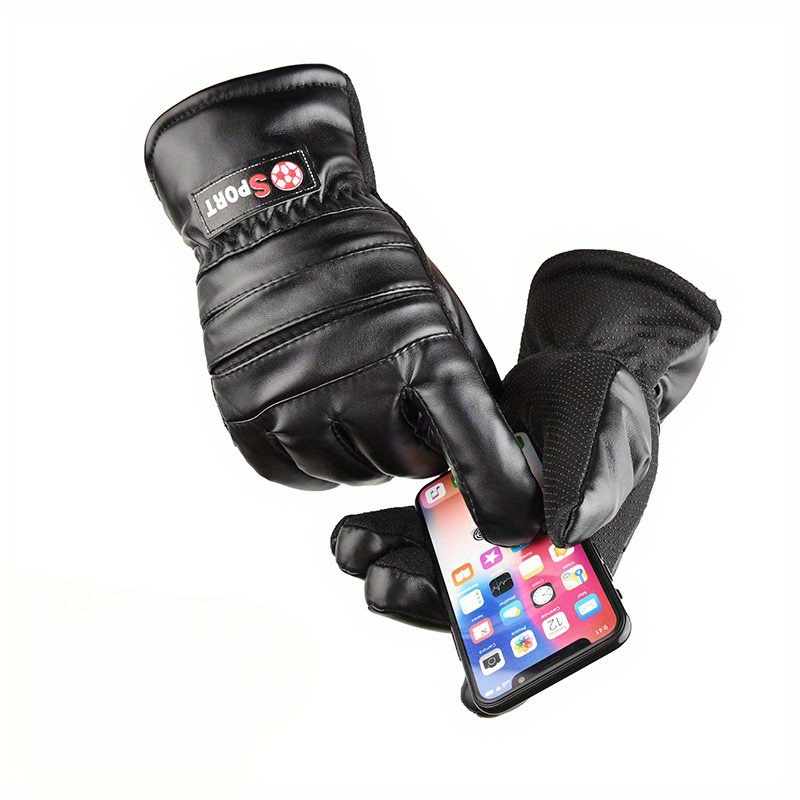 mens touchscreen motorcycle gloves warm windproof anti slip for winter ...