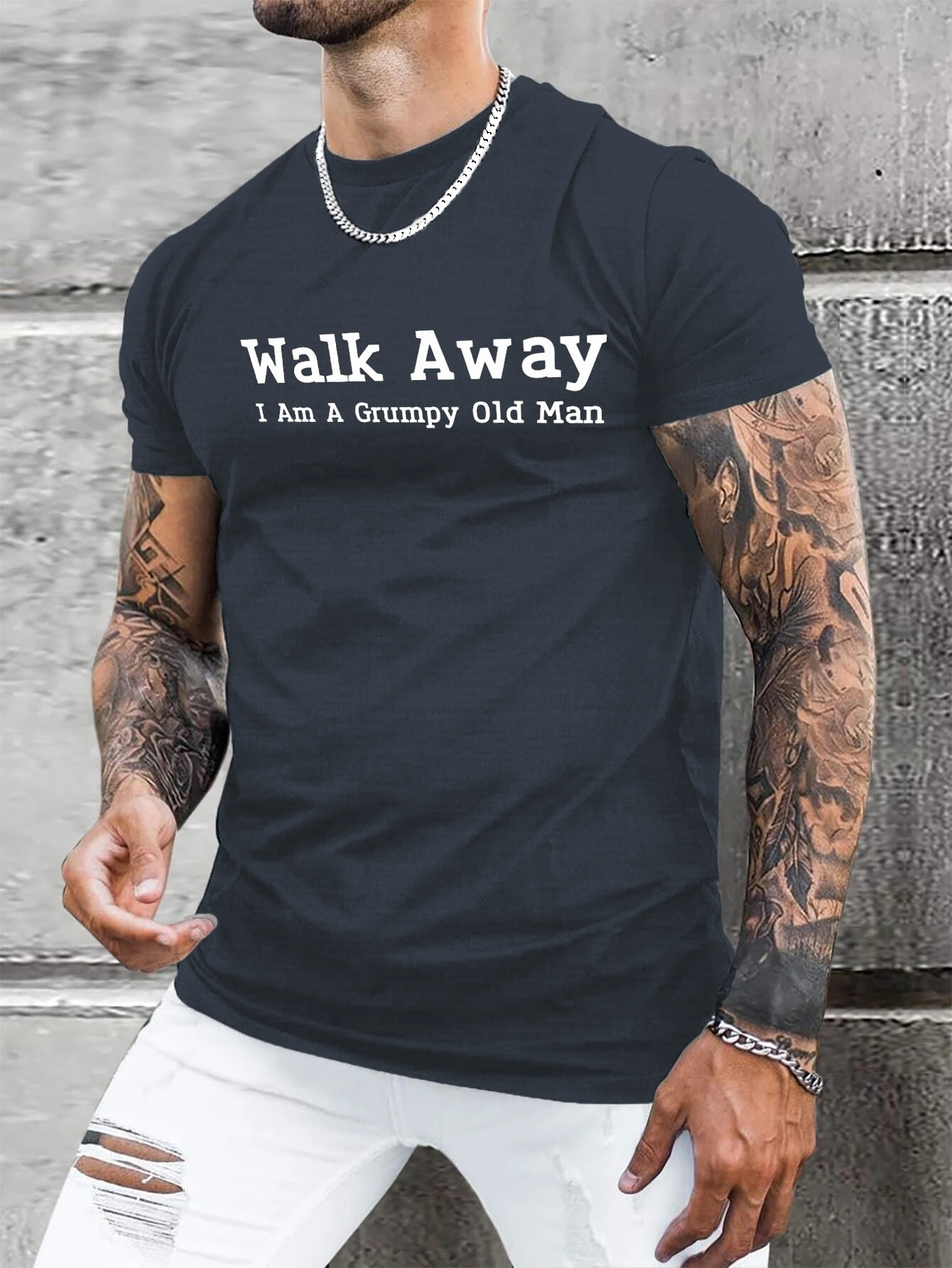 Old Man Alert Print T Shirt Tees Men Casual Short - Temu Ireland