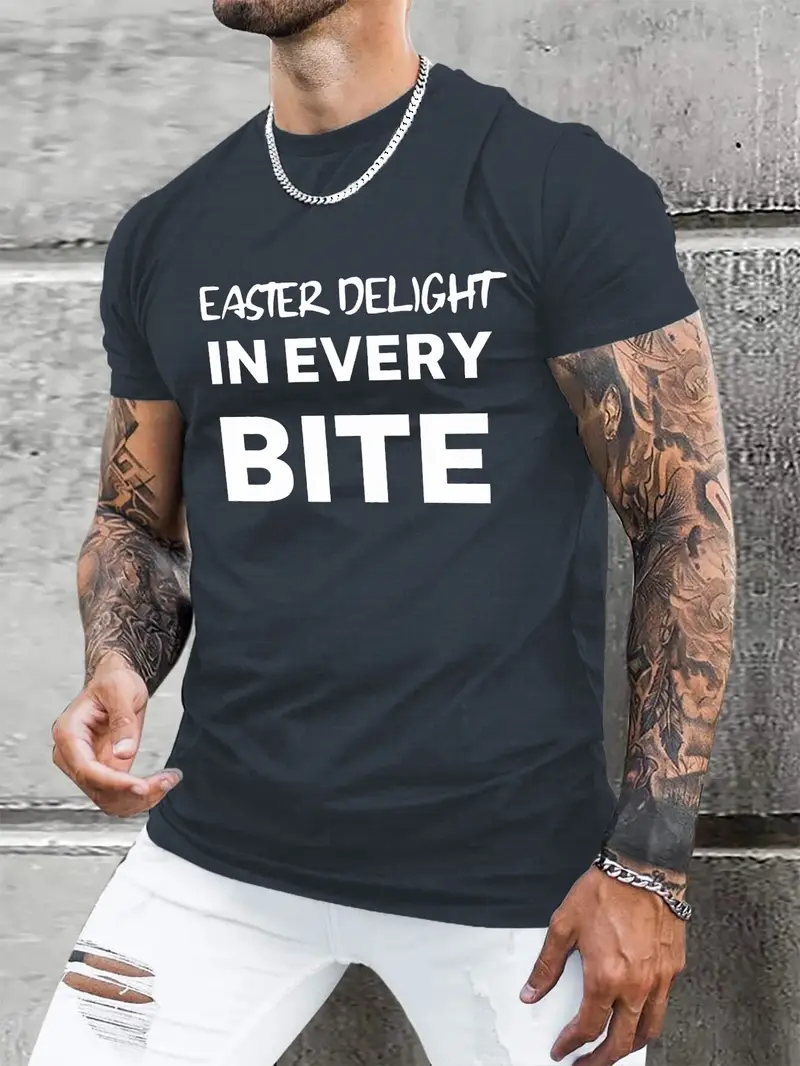 Easter Delight In Every Bite Print T Shirt Tees Men Casual - Temu New ... Easter Delight In Every Bite Print T Shirt Tees Men Casual - Temu New ...