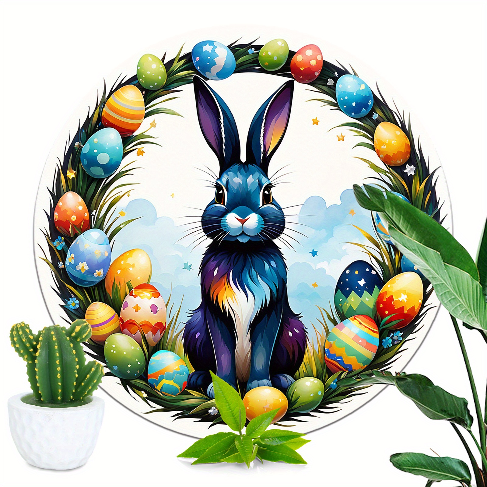 Spring Aluminum Metal Sign Rabbit Theme Decoration Easter - Temu United ...