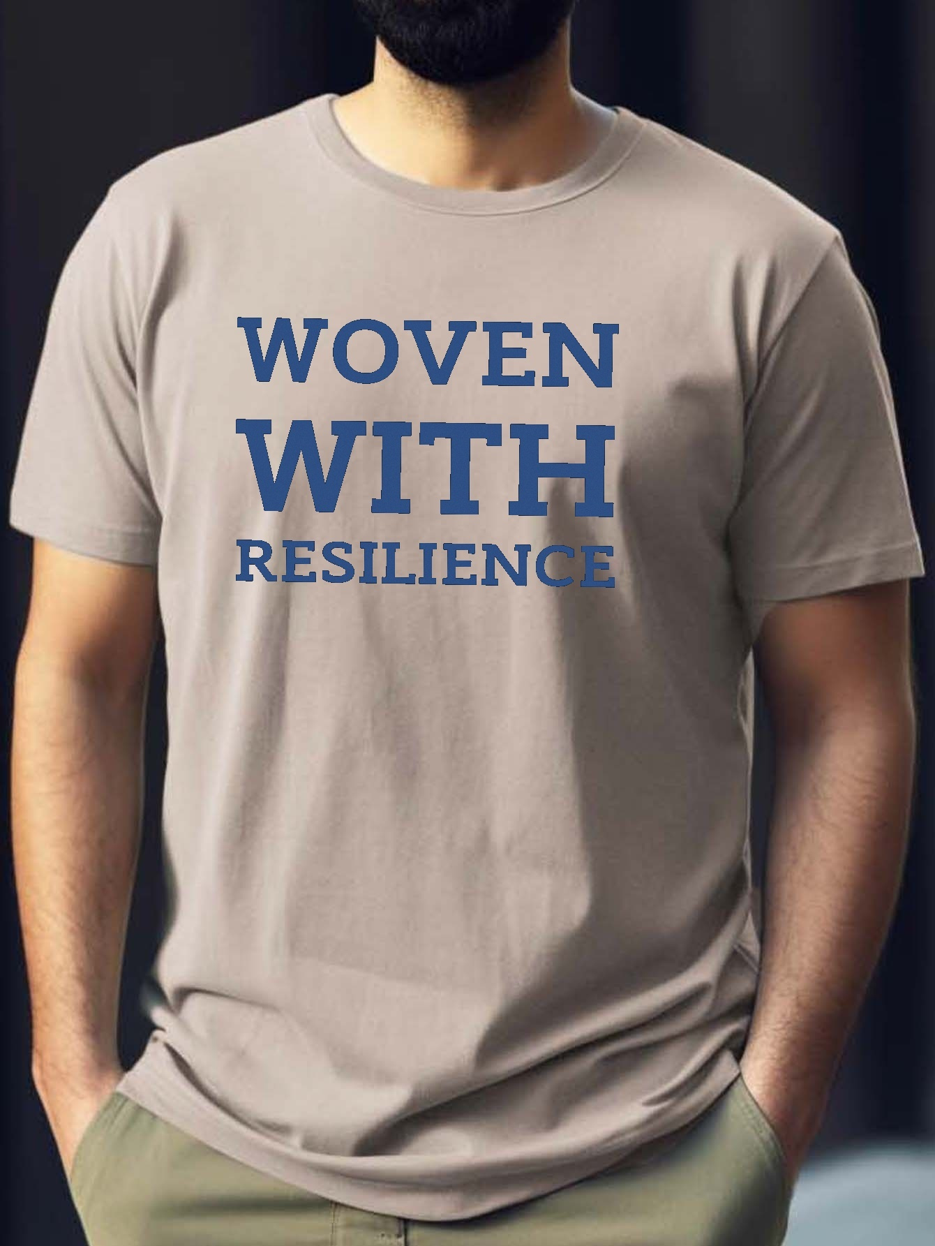 Woven Resilience Print T Shirt Tees Men Casual Short Sleeve - Temu Canada