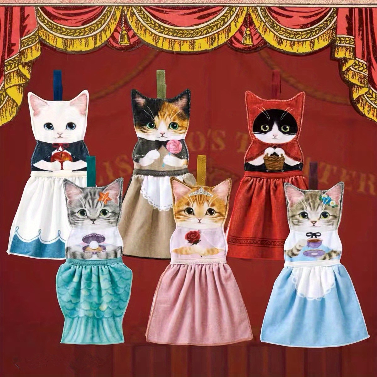 Cute Cat Hanging Towel Wiping Hands Princess Series - Temu Ireland