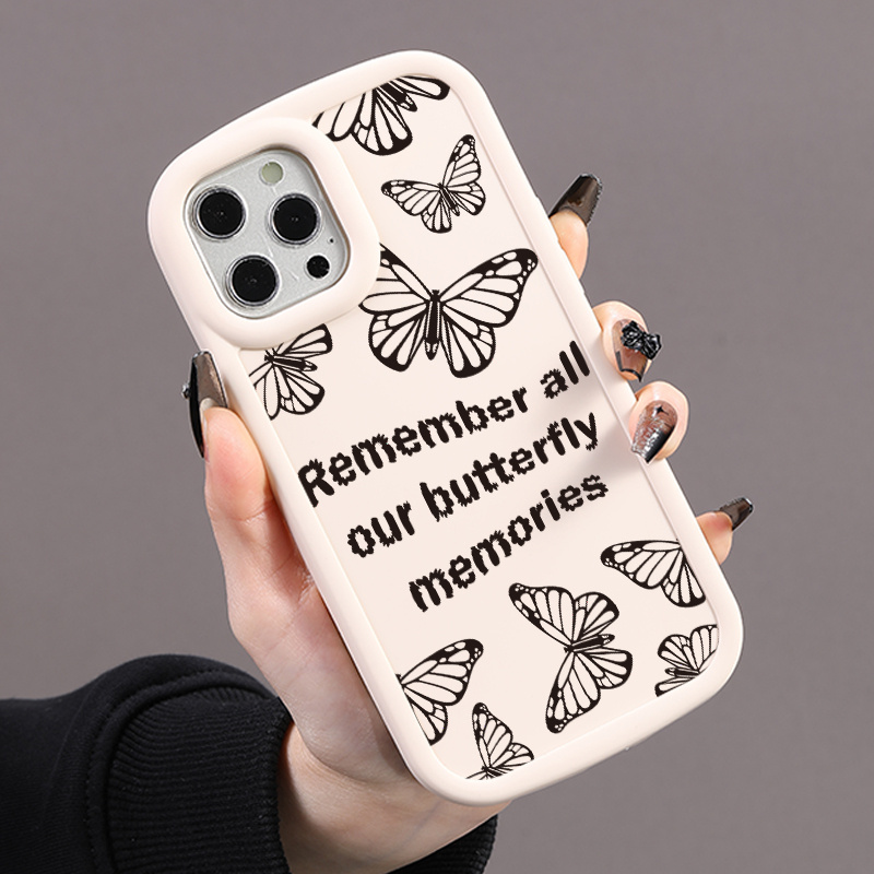 New Case Silicone Luxury Black Butterfly Pattern Phone Case - Temu ...