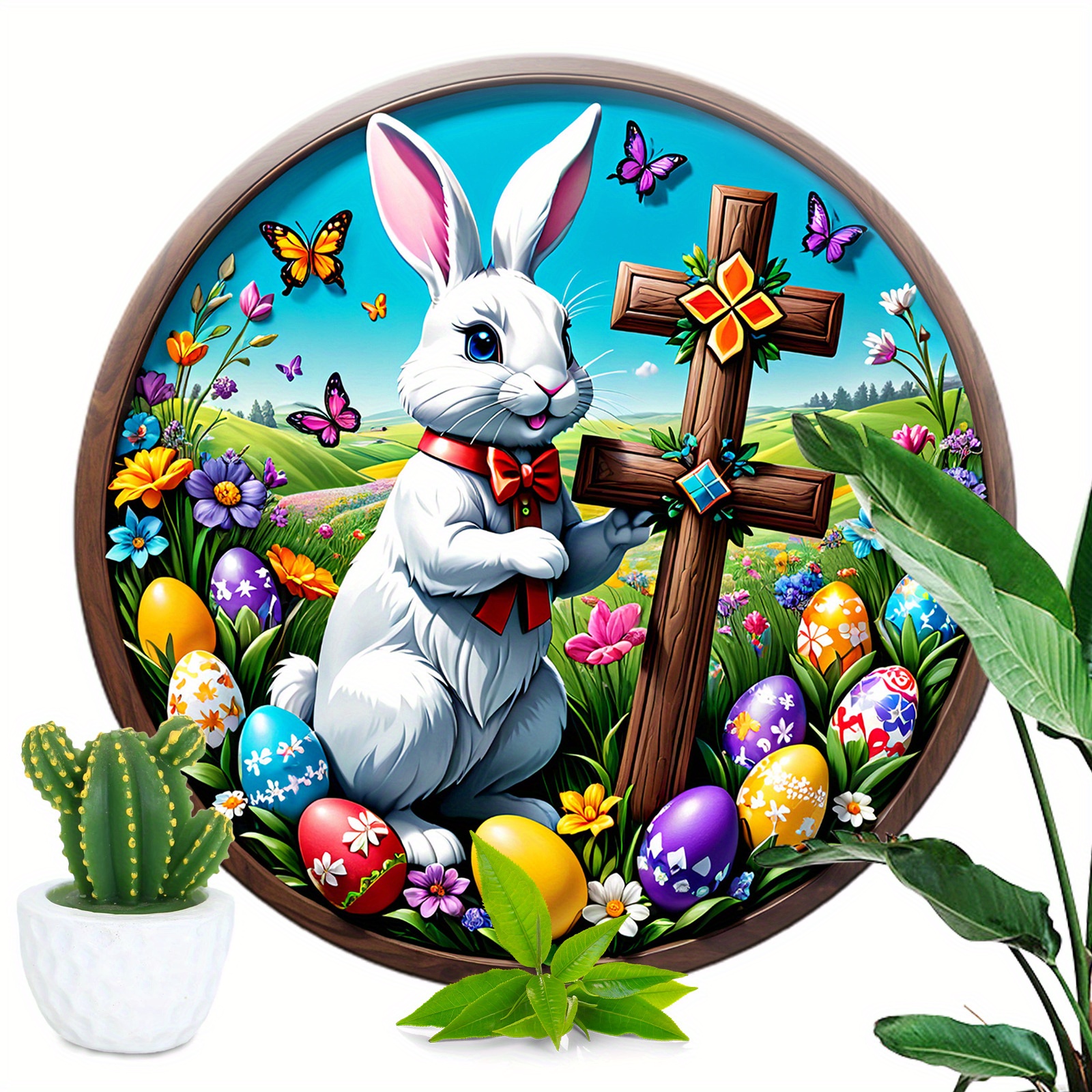 Spring Aluminum Metal Sign Easter Bunny Theme Decoration - Temu Australia