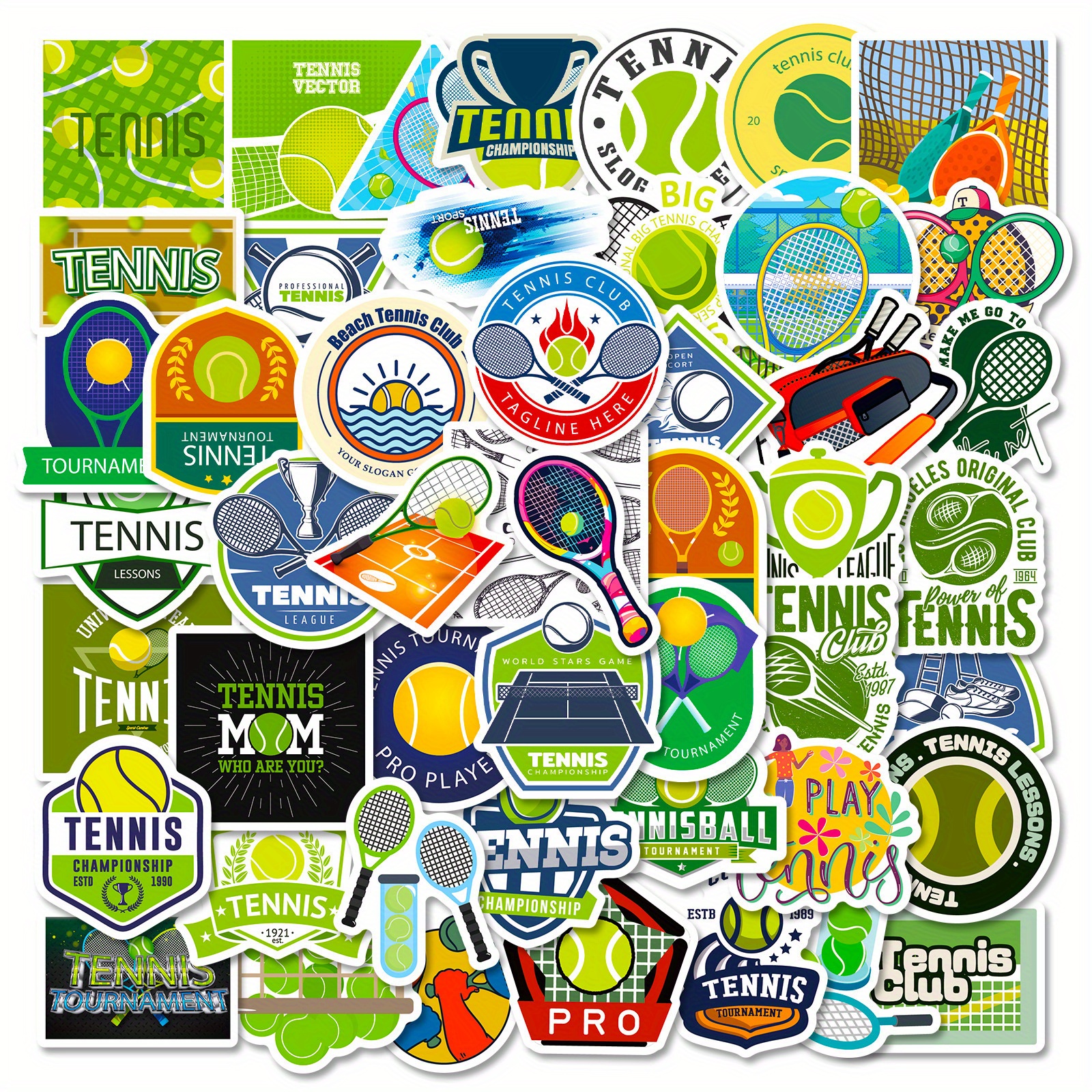 Tennis Racket Stickers Diy Sports Creative Tennis Graffiti - Temu Canada