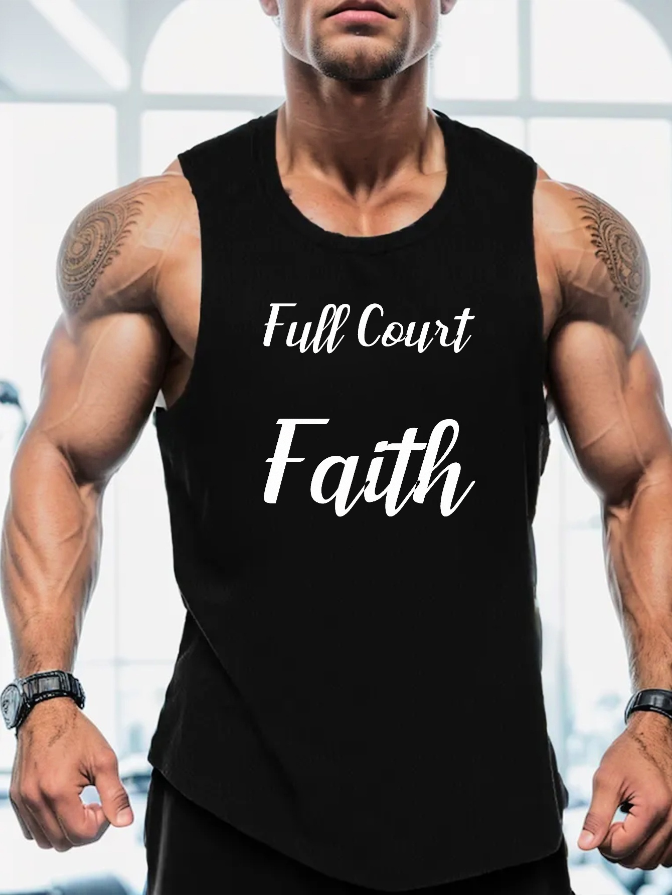 Men's Full Court Faith Letters Print Summer Quick Dry - Temu Canada
