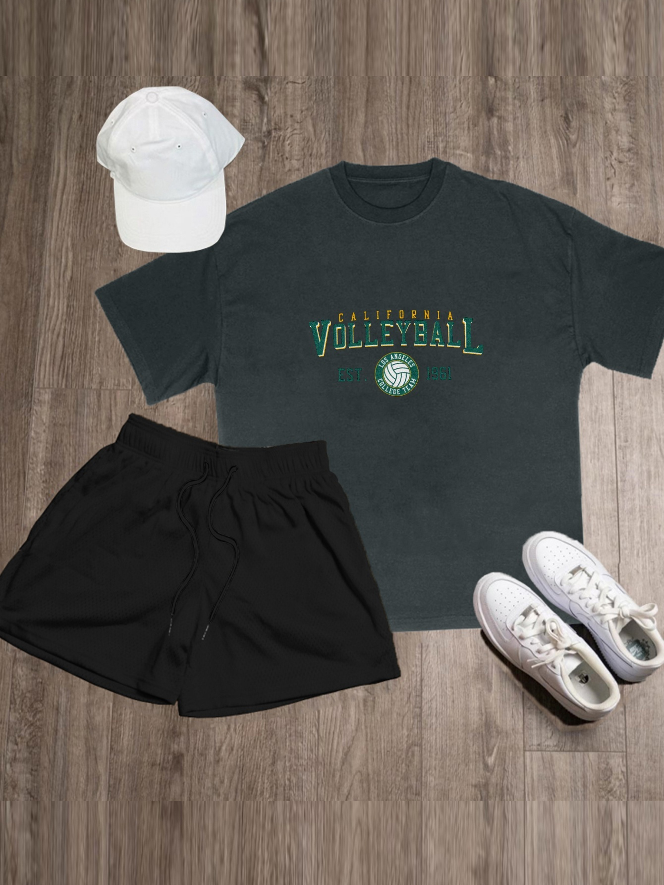 Plus Size Men's Volleyball Letter Print Casual Short Sleeve - Temu ...