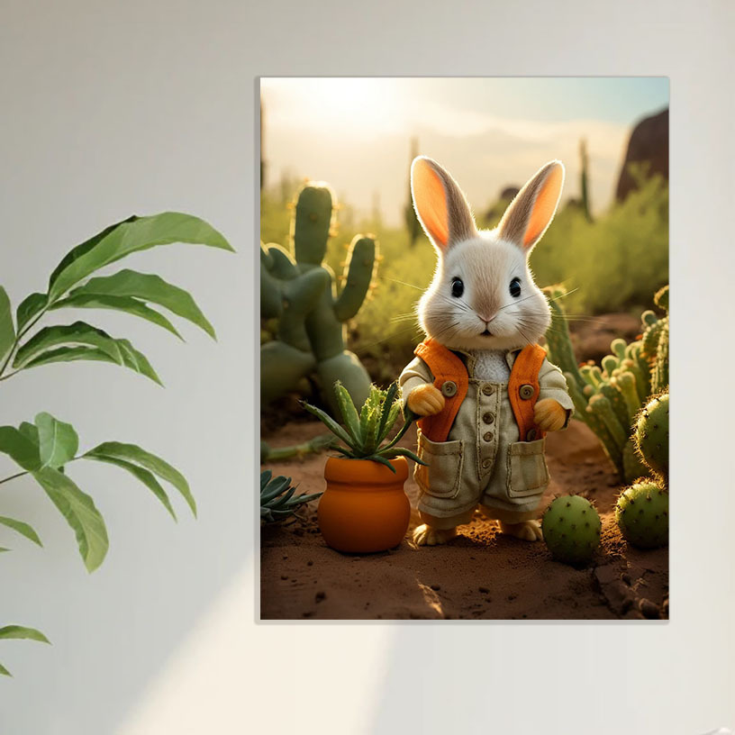 Cartoon Rabbit Easter Day Poster Canvas Home Decoration - Temu Ireland