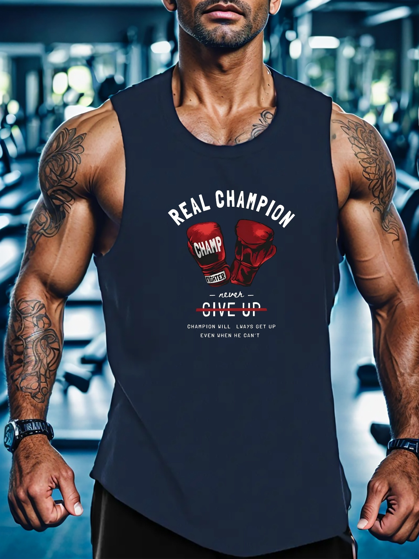 Boxer Pattern Letter Print Summer Men's Vest Quick Drying - Temu Canada