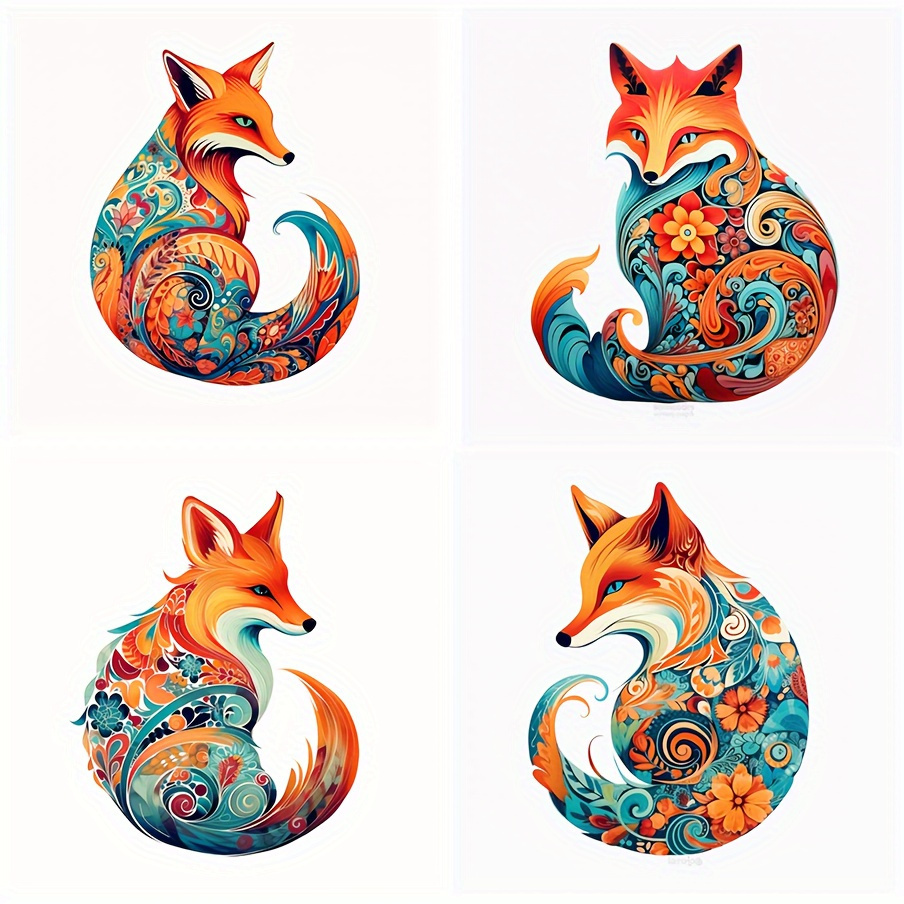 1 Creative Fox Pattern Car Sticker Scratch resistant Sticker - Temu Canada