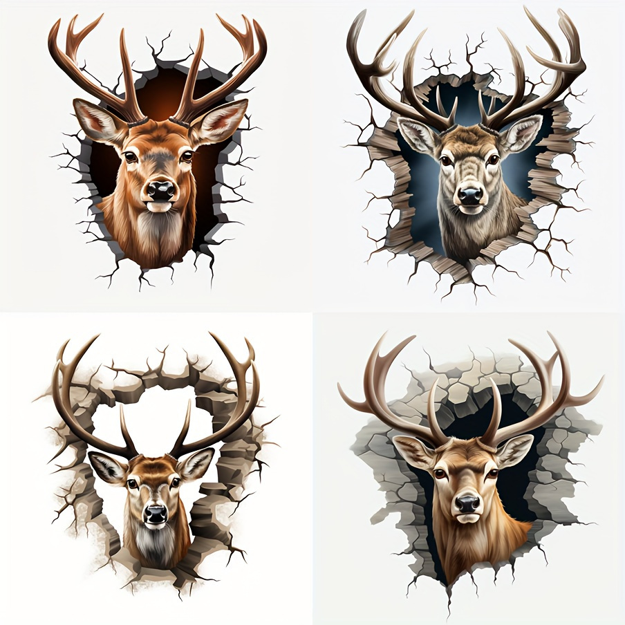 4 In1 Big Crack Hole Wall Stickers Birthday Gift - Temu Canada