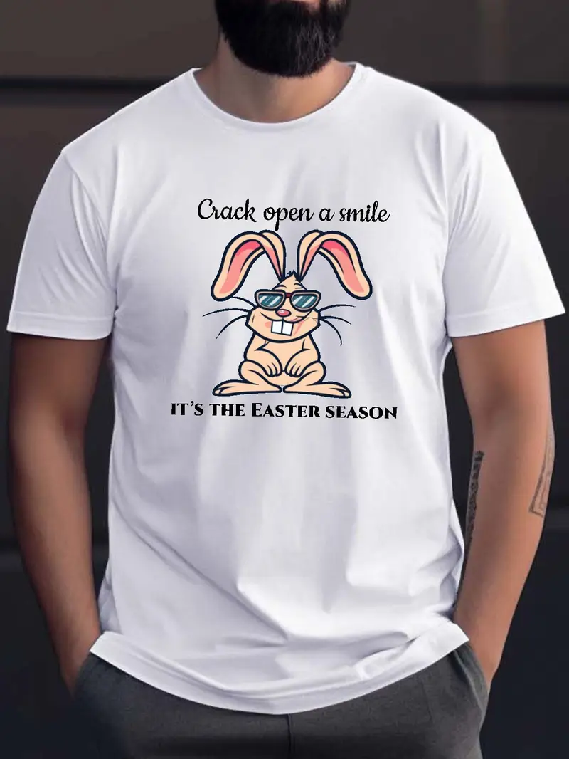 Easter Rabbit Print T Shirt Tees Men Casual Short Sleeve T - Temu Ireland Easter Rabbit Print T Shirt Tees Men Casual Short Sleeve T - Temu Ireland