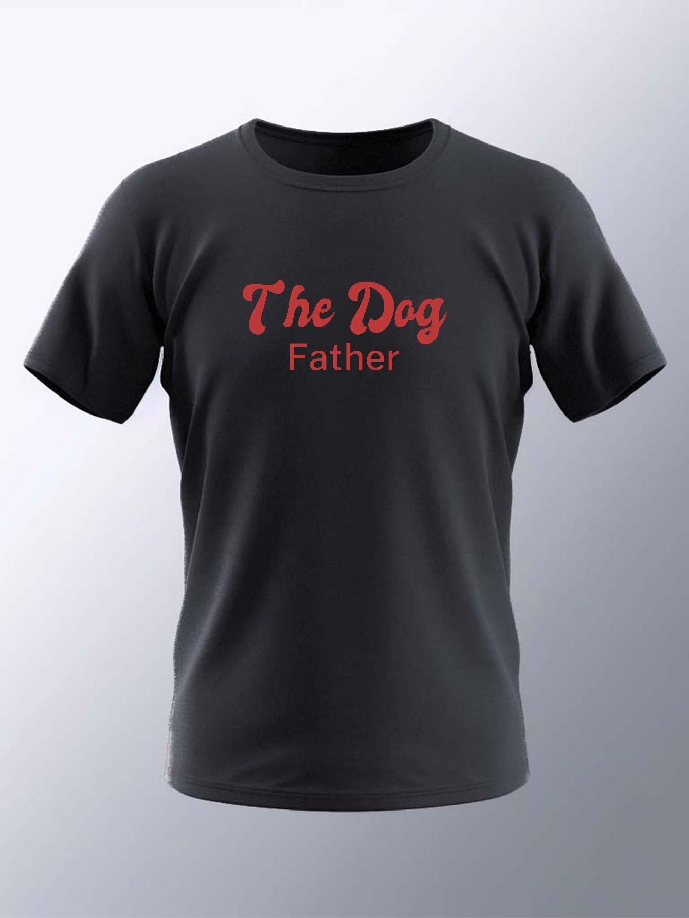 " Dog Father" Print Crew Neck T shirt Men Casual Short - Temu Australia