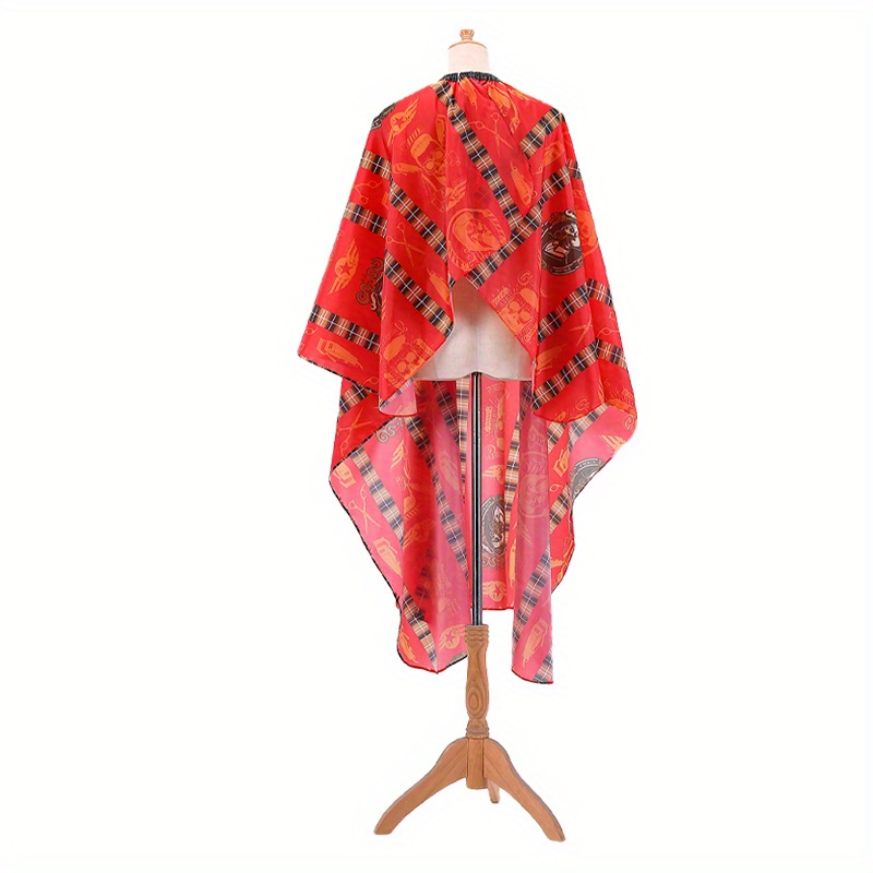 Red Haircut Cape Barber Print Adjustable Snap Closure - Temu