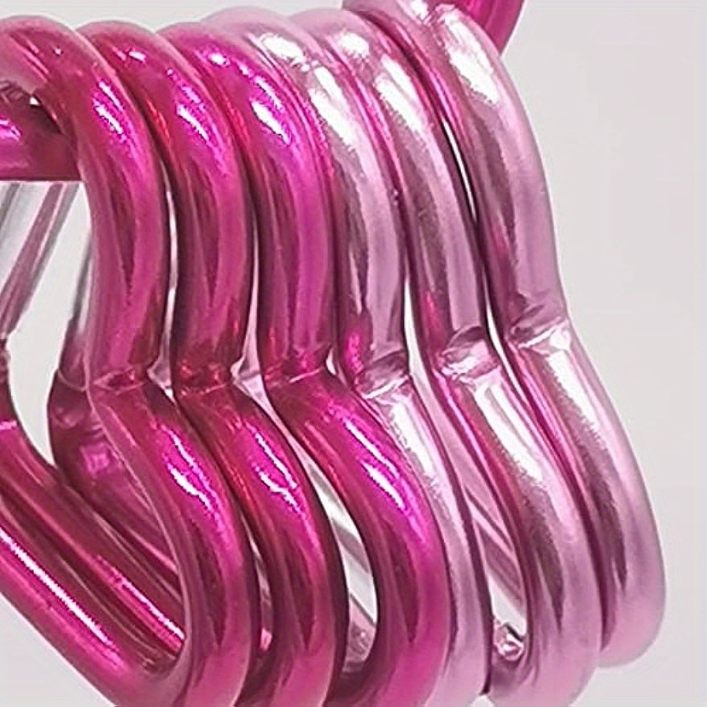 2 4pcs random color heart shaped aluminum alloy keychain clip carabiner ...