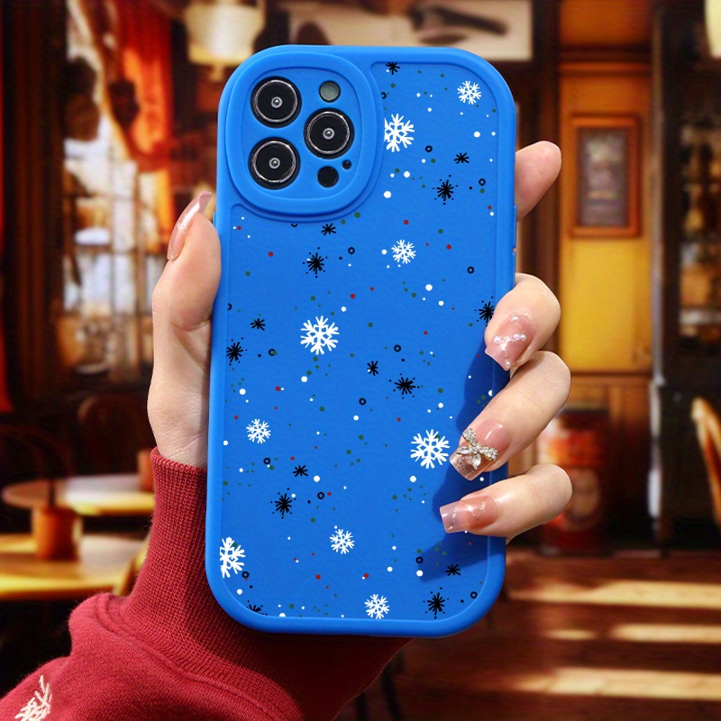 Luxury Silicone Snowflake Phone Case Iphone 11 12 13 14 15 - Temu Ireland