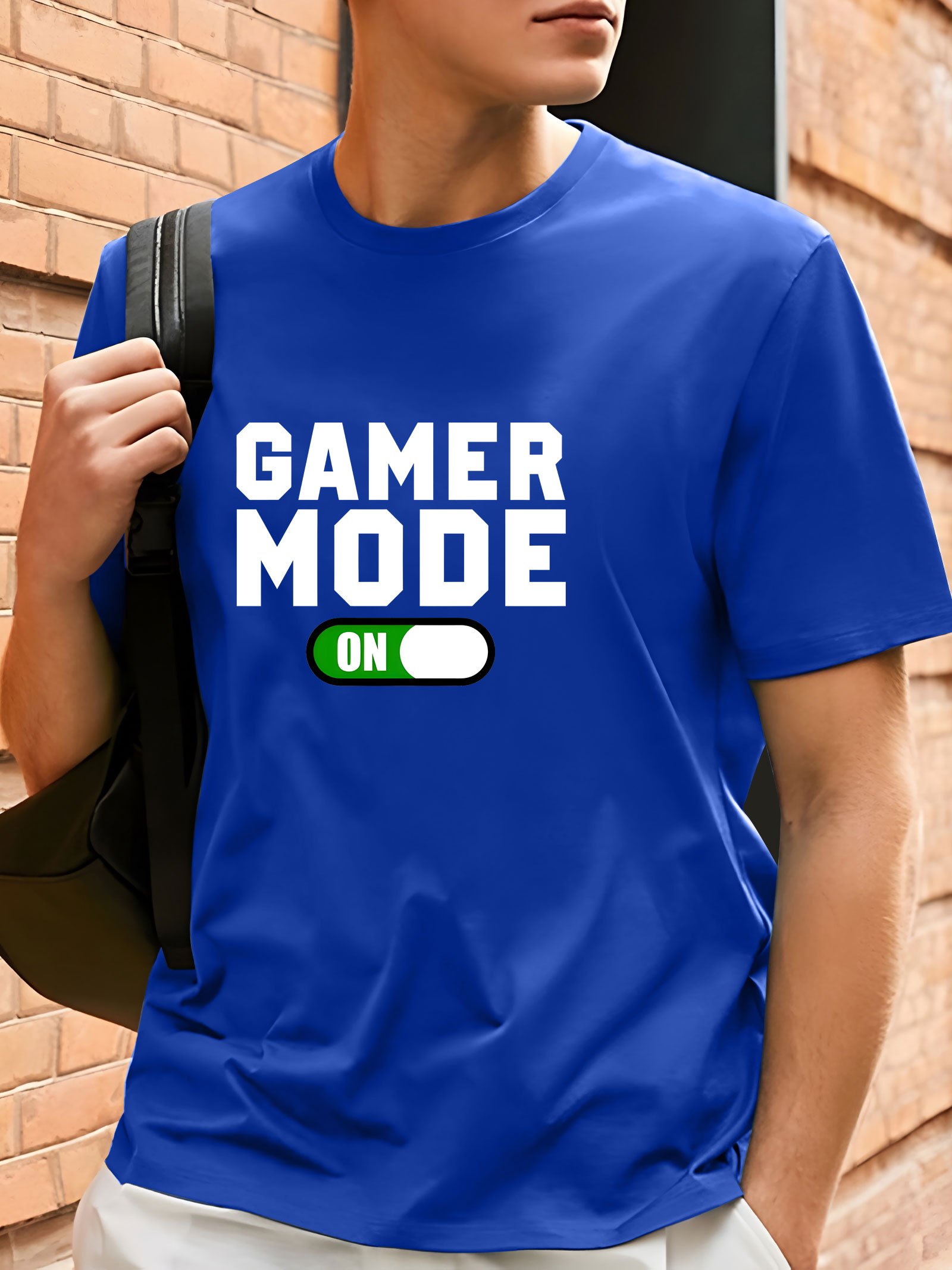 Gamer Mode Graphic Men's Short Sleeve T shirt Comfy Stretchy - Temu New ...