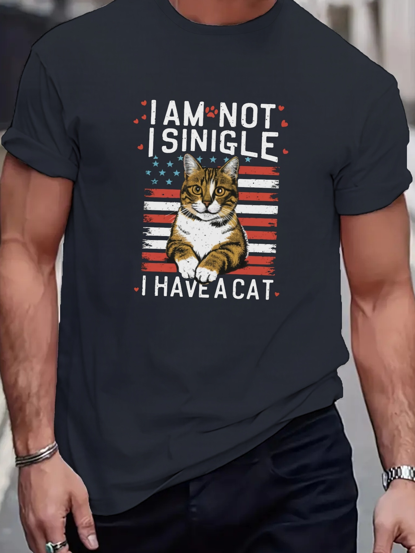 A Cat Cute Cat Pattern Print Plus Size Crew Neck Short - Temu New Zealand