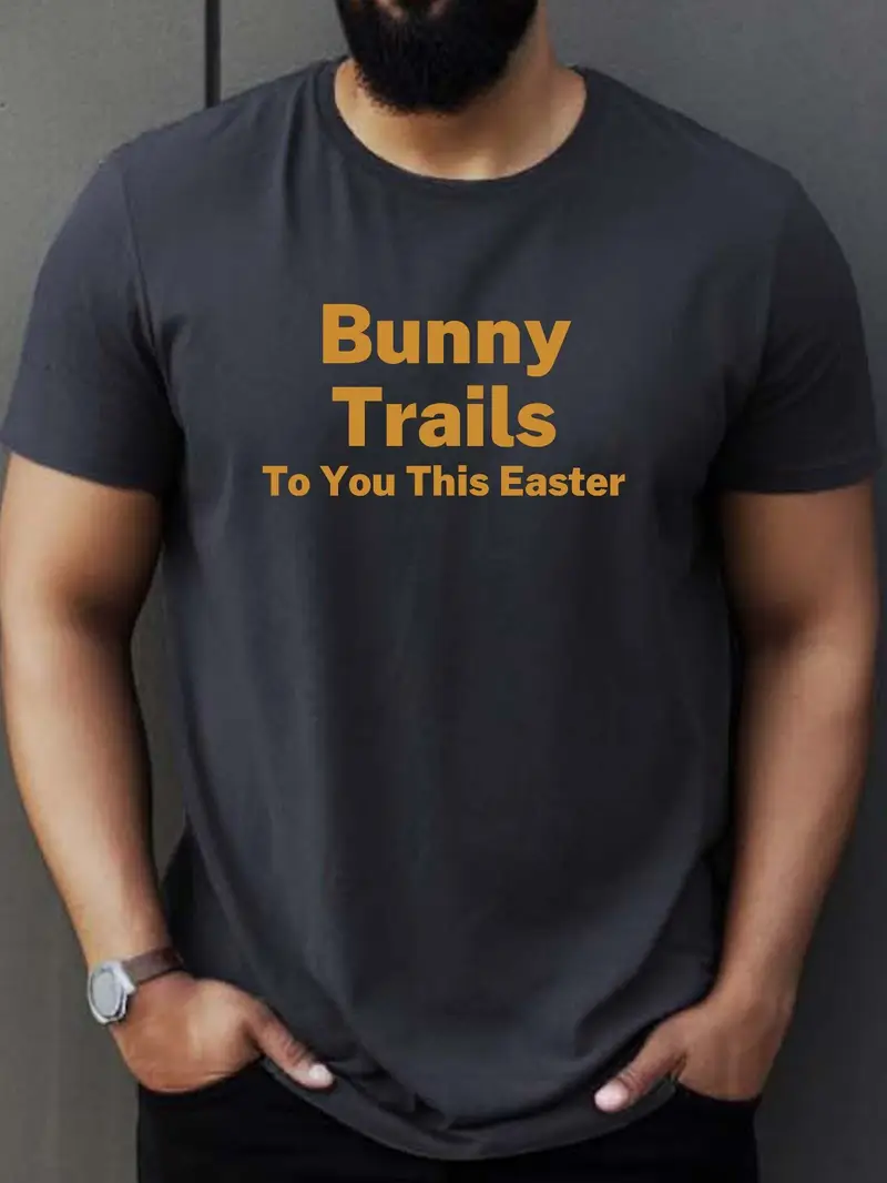 Bunny Trails Easter Print T Shirt Tees Men Casual Short - Temu Canada Bunny Trails Easter Print T Shirt Tees Men Casual Short - Temu Canada