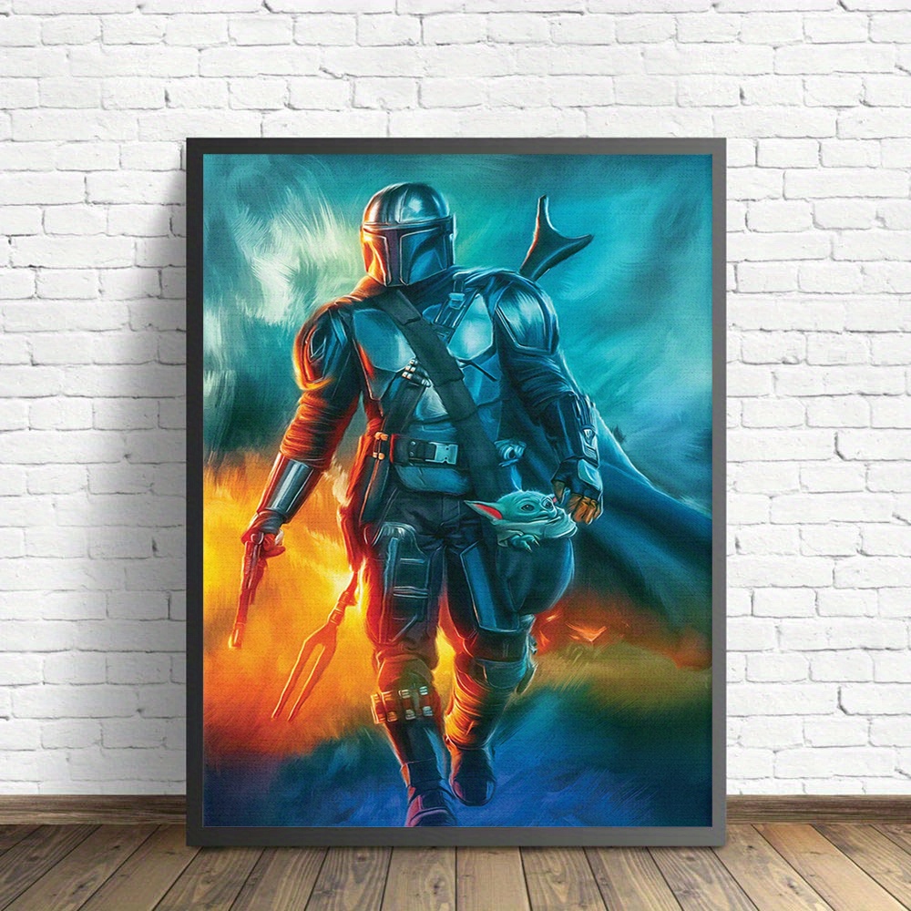 Unframed Canvas Wall Art Mandalorian Poster - Temu Ireland