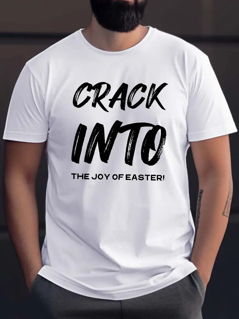 Crack Easter Joy Print T Shirt Tees Men Casual Short Sleeve - Temu Ireland Crack Easter Joy Print T Shirt Tees Men Casual Short Sleeve - Temu Ireland