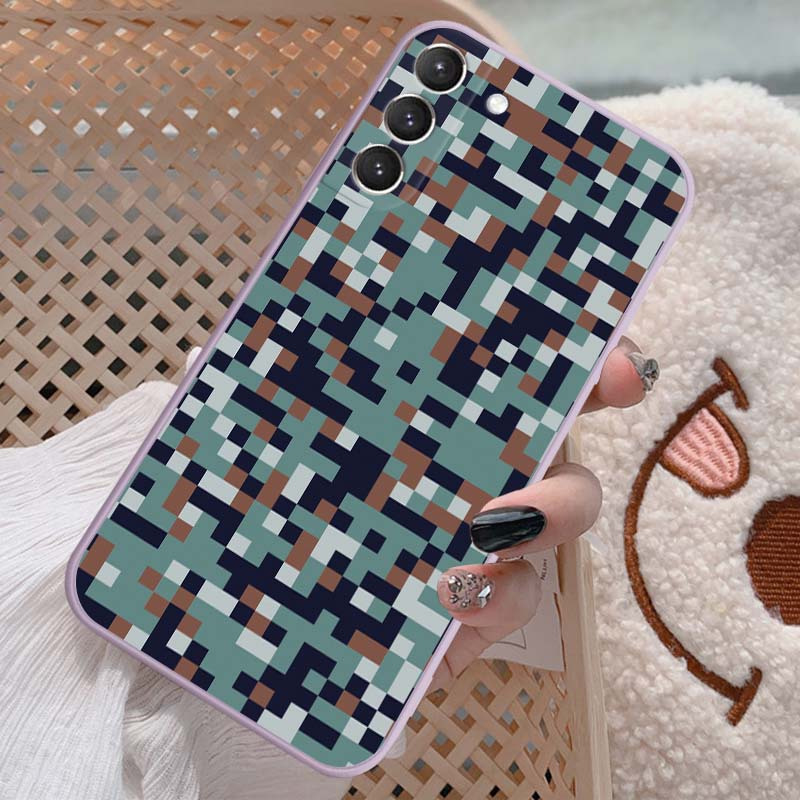 Mosaic Pattern Tpu Soft Matte Case Samsung S10 S20 S21 S22 - Temu Australia