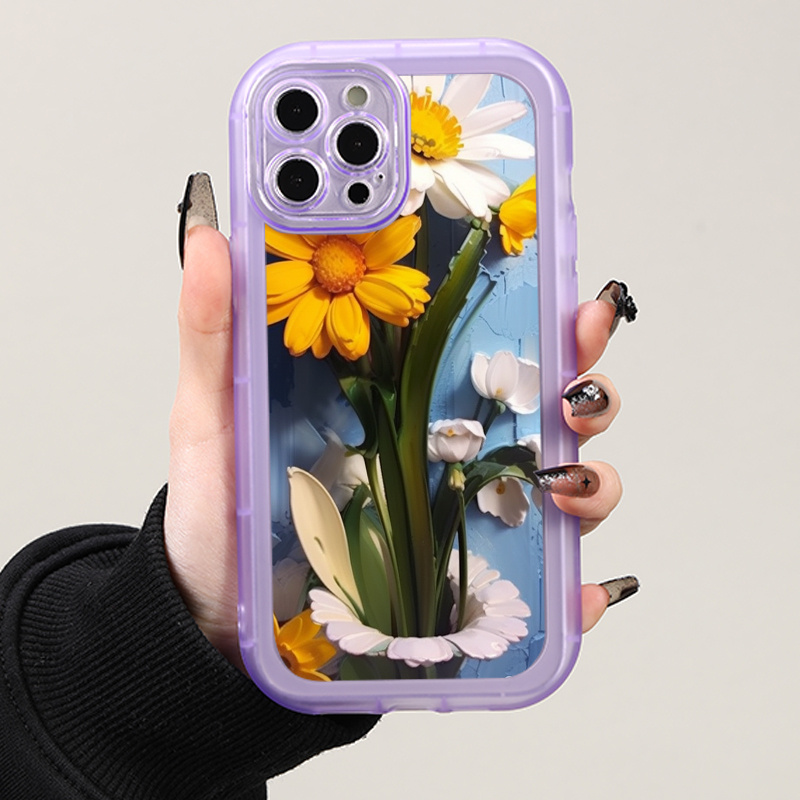 luxury shockproof flower pattern phone case - Temu Canada