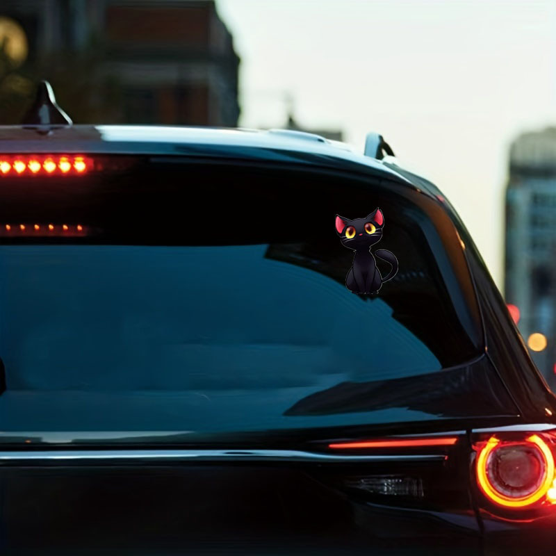 Black Cat Vinyl Sticker Car Decal Car Window Stickers Laptop - Temu ...