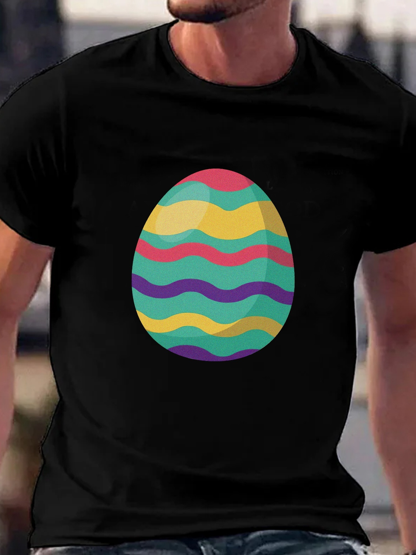 Plus Size Men's Easter Egg Print Creative Top Casual Short - Temu ...