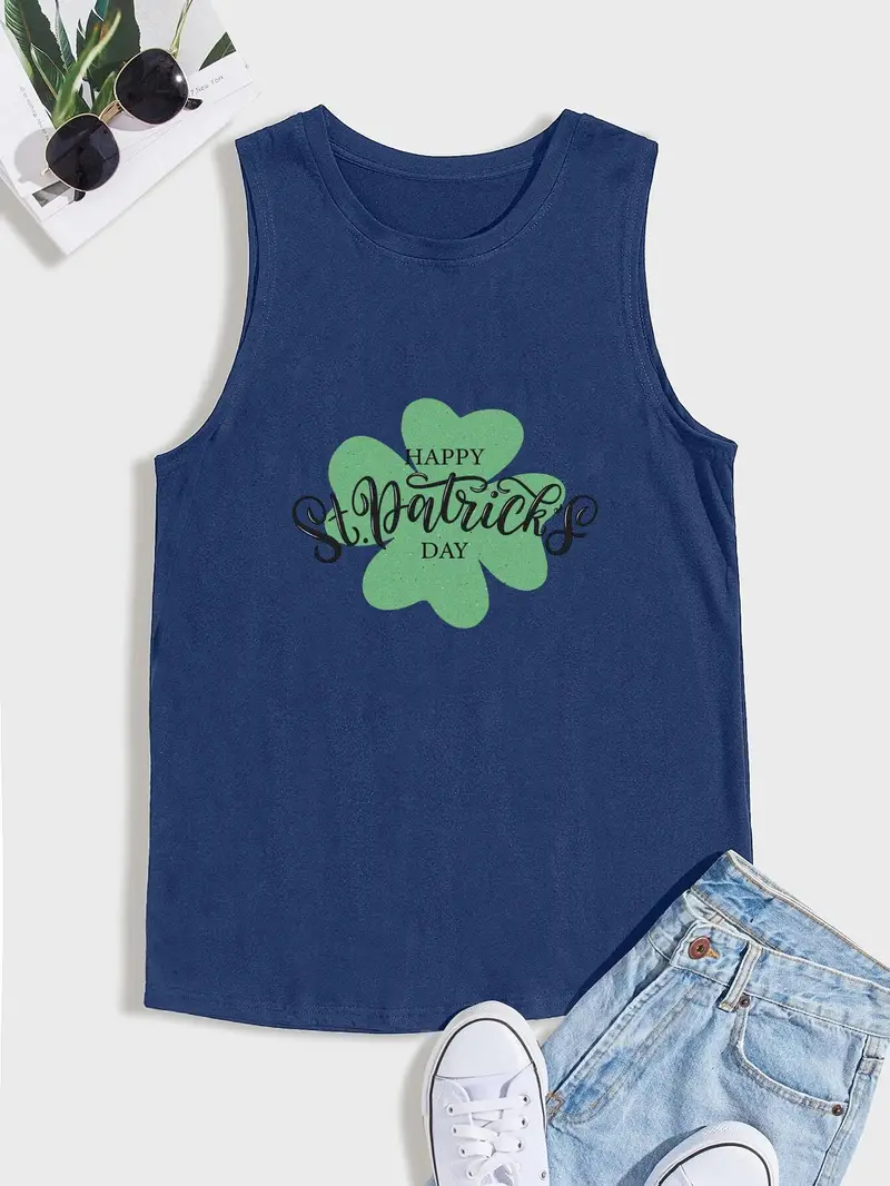St Patricks Day Themed Four Leaf Clover Pattern Print Plus Temu Canada