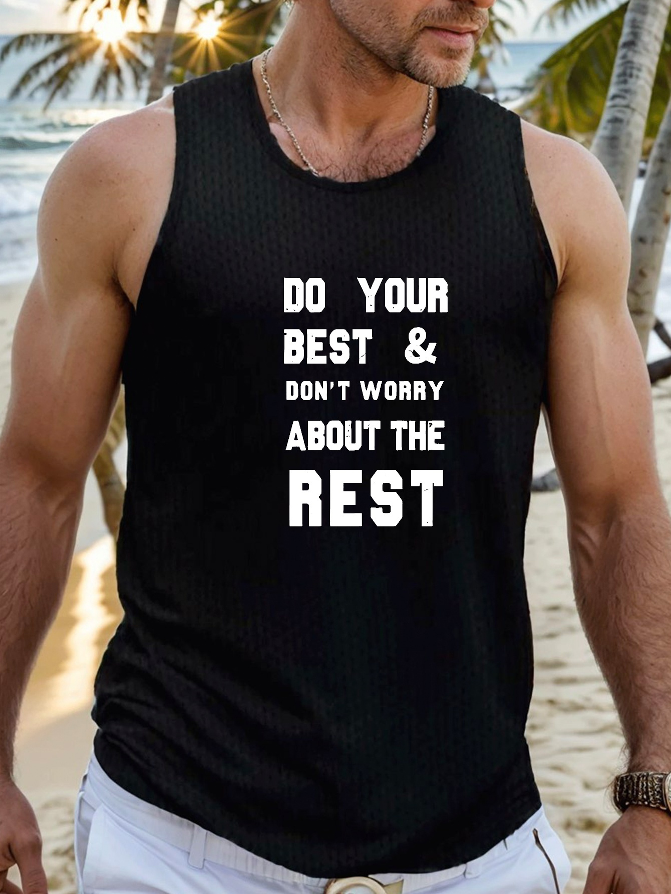 Plus Size Best Print Tank Top Men Casual Sleeveless Top Temu Ireland