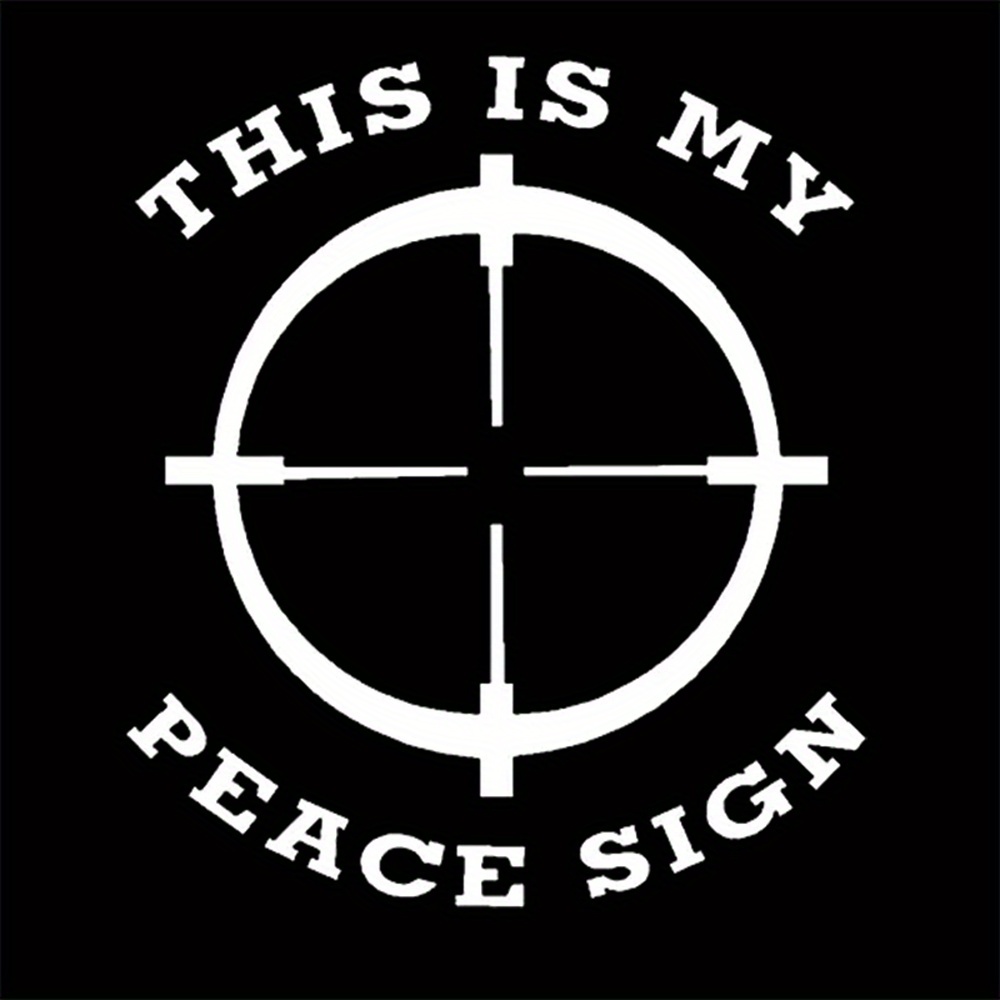Peace Sign Target Scope Cross Hairs Hunt Funny Car Stickers - Temu
