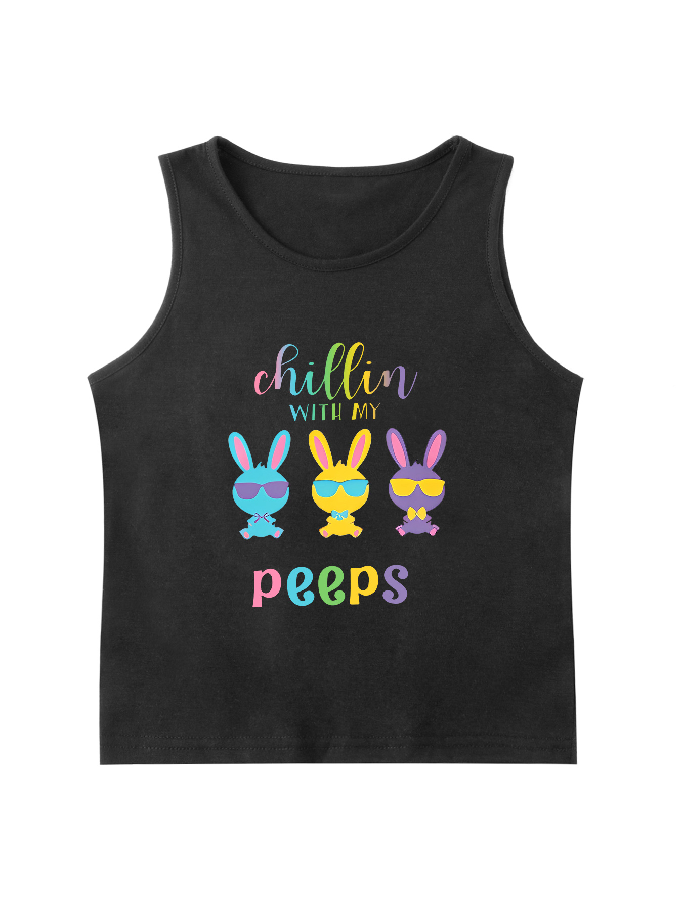 Easter Bunny Print Boy's Casual Tank Tops Cute Crew Neck - Temu Ireland