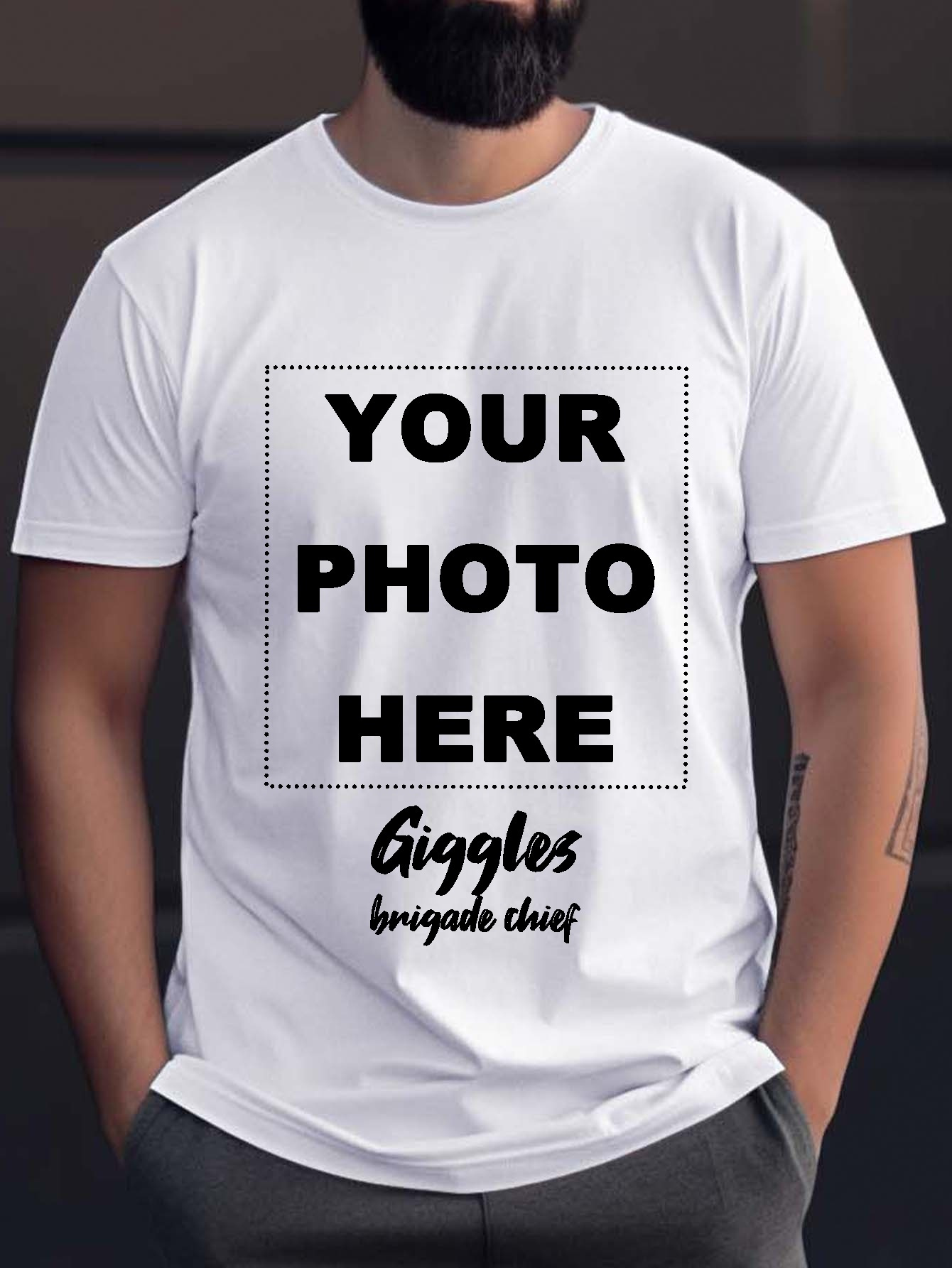 Custom T shirt Personalized Tees Men Giggles Brigade - Temu New Zealand