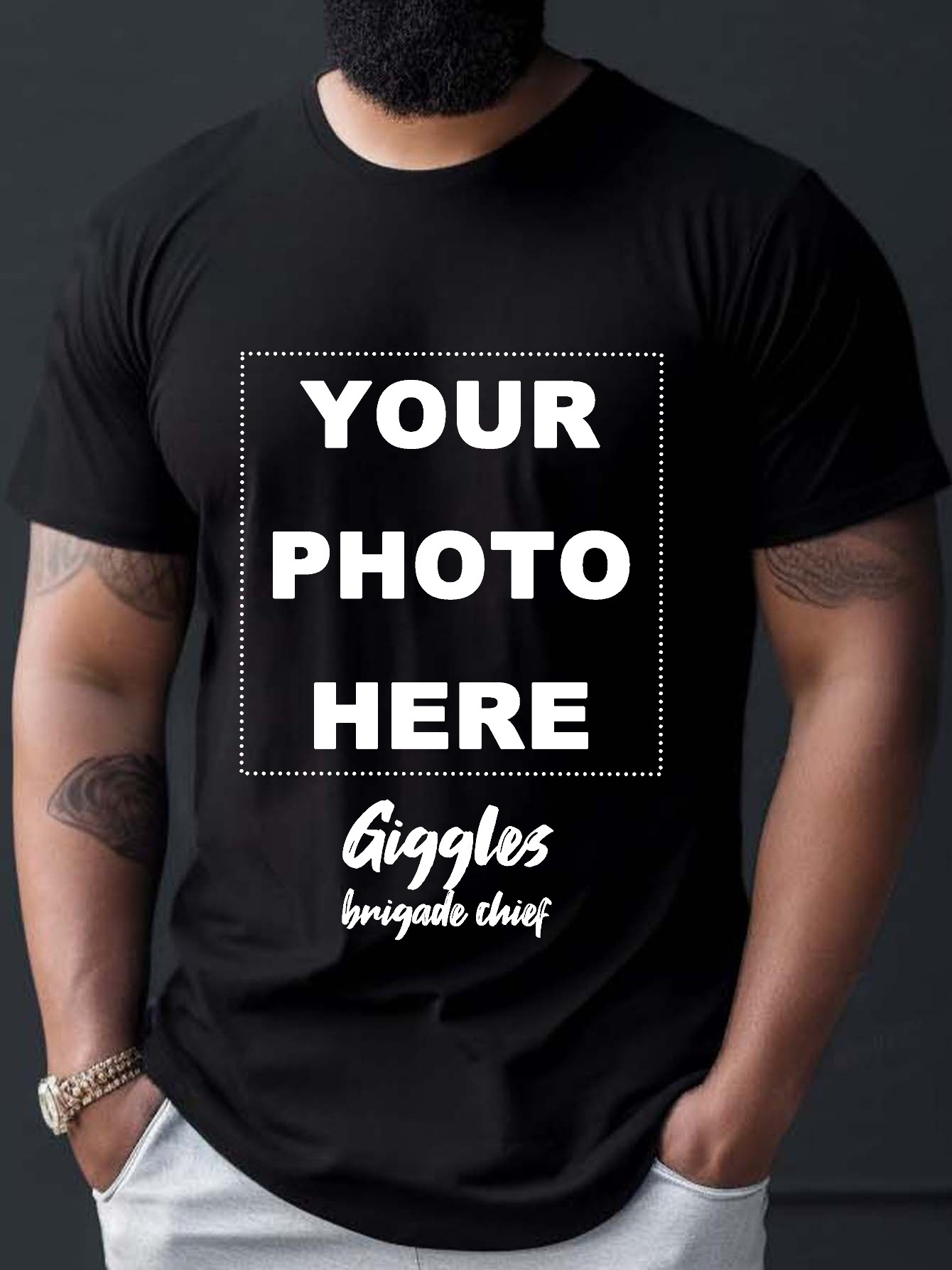 Custom T shirt Personalized Tees Men Giggles Brigade - Temu Denmark