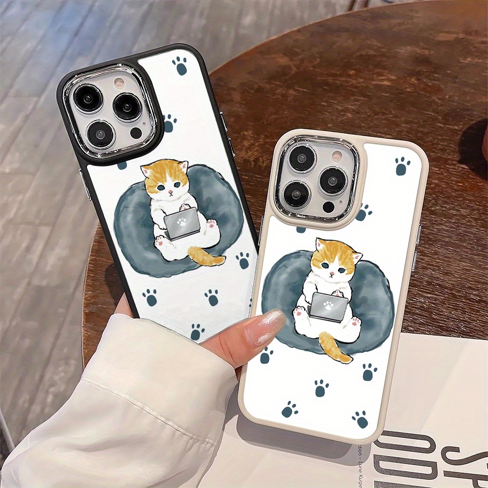 Funda Teléfono Tpu Lindo Patrón Gato Adecuada Iphone - Temu Mexico