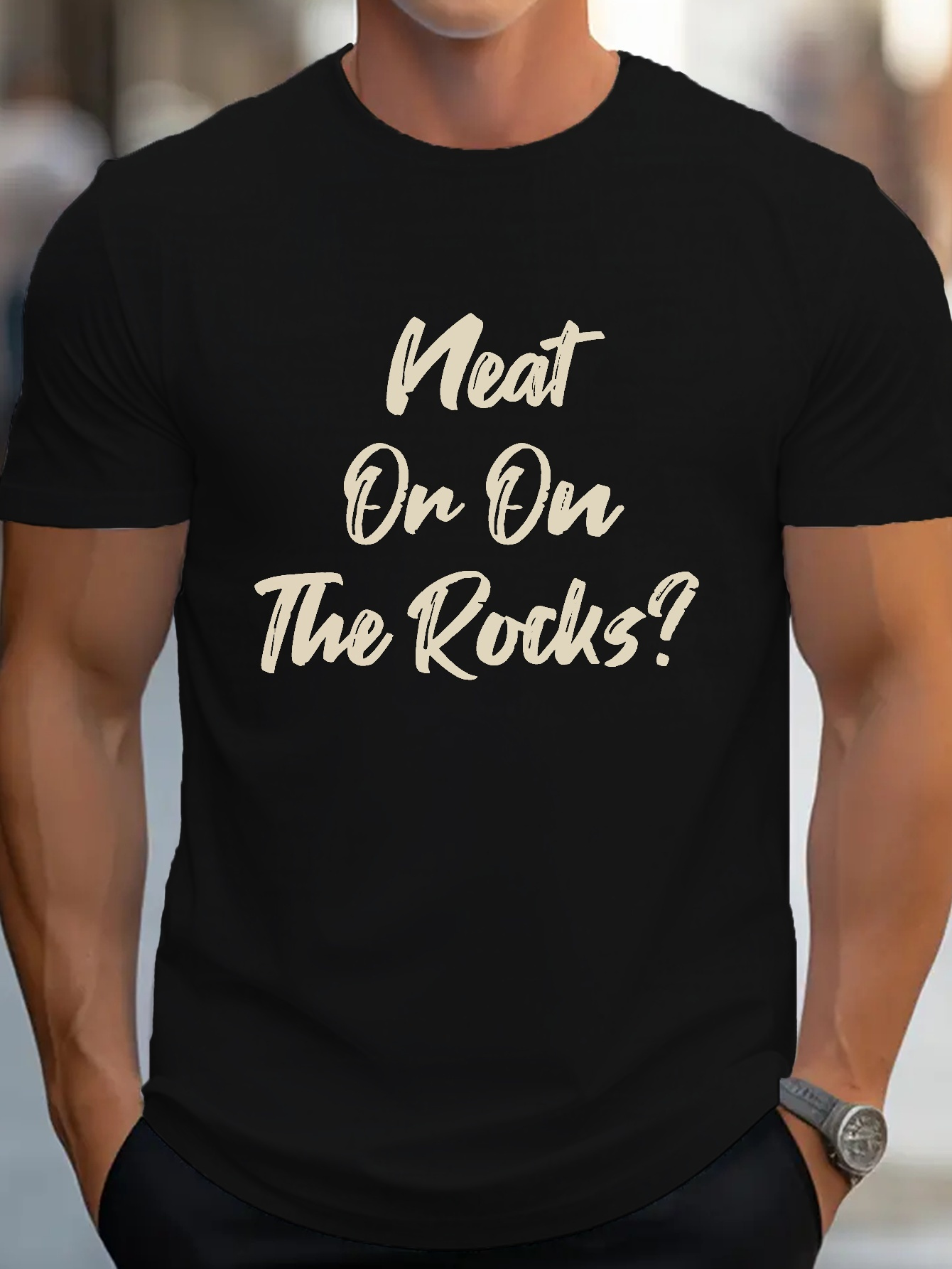 Plus Size Men's Neat Rocks Print Short Sleeve T shirts Comfy - Temu Canada