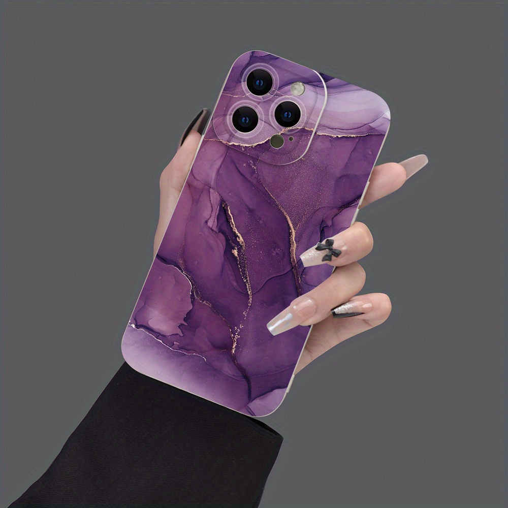 Marble Pattern Liquid Silicone Mobile Phone Case Full Body Temu New