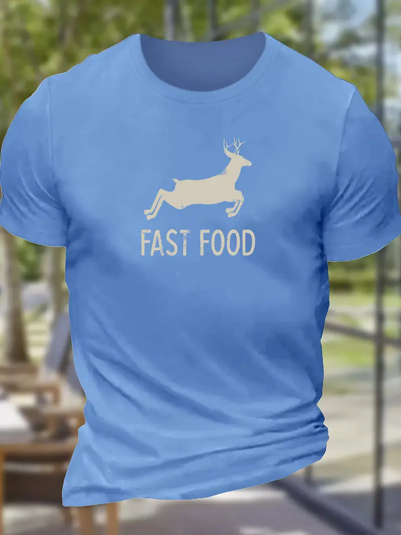 Fast Food Print Tees Men Casual Crew Neck Short Sleeve T - Temu Australia Fast Food Print Tees Men Casual Crew Neck Short Sleeve T - Temu Australia