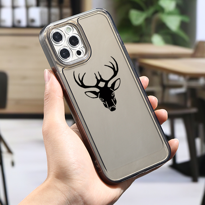 New Case Luxury Vintage Black Antler Pattern Phone Case - Temu