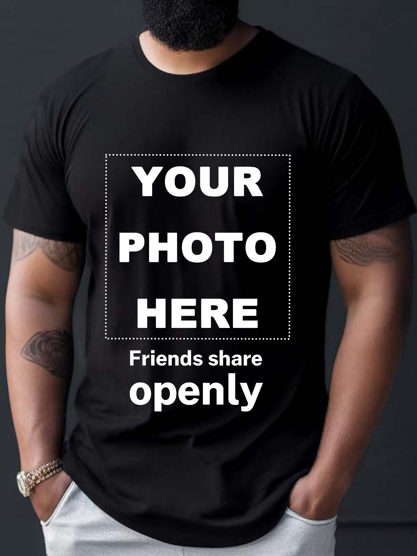 Custom T shirt Personalized Tees Men Friends Share Openly - Temu Canada
