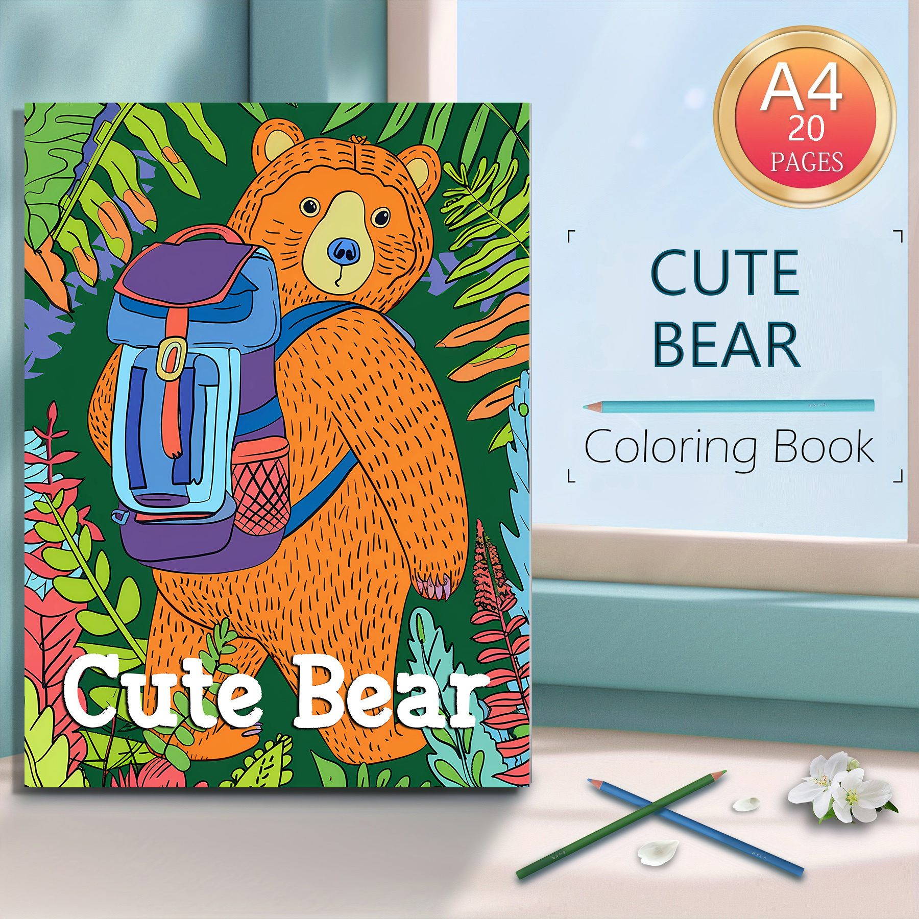 Bear Coloring Book (original Upgraded 40 Figures 20 Pages) - Temu New ...