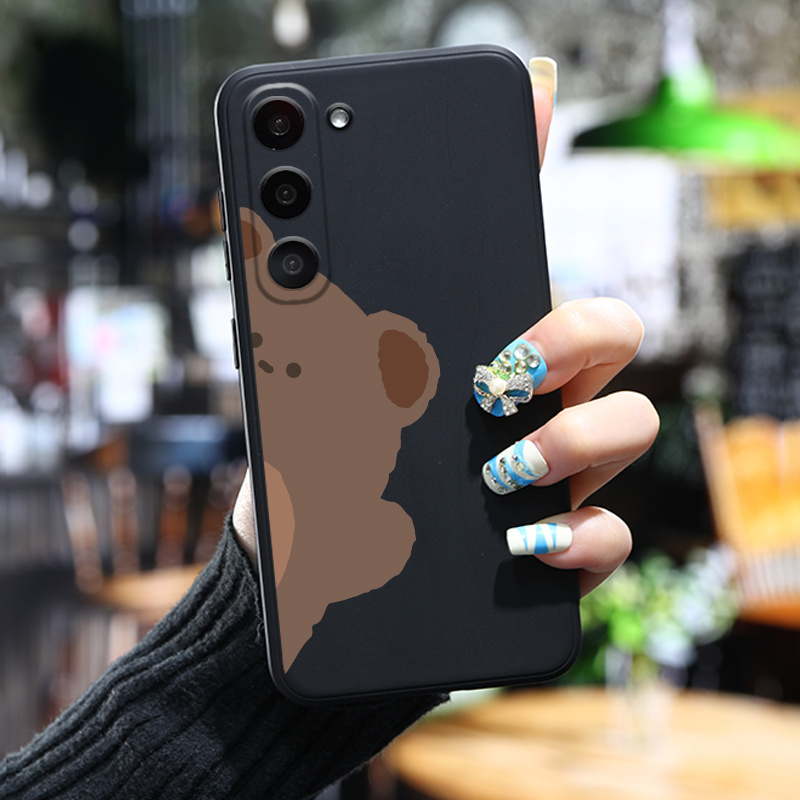 Luxury Silicone Samsung Cartoon Bear Phone Case Galaxy S24 - Temu Australia